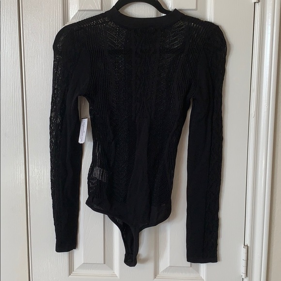 Windsor | Tops | Nwt Windsor Black Mesh Long Sleeve Bodysuit Top | Poshmark
